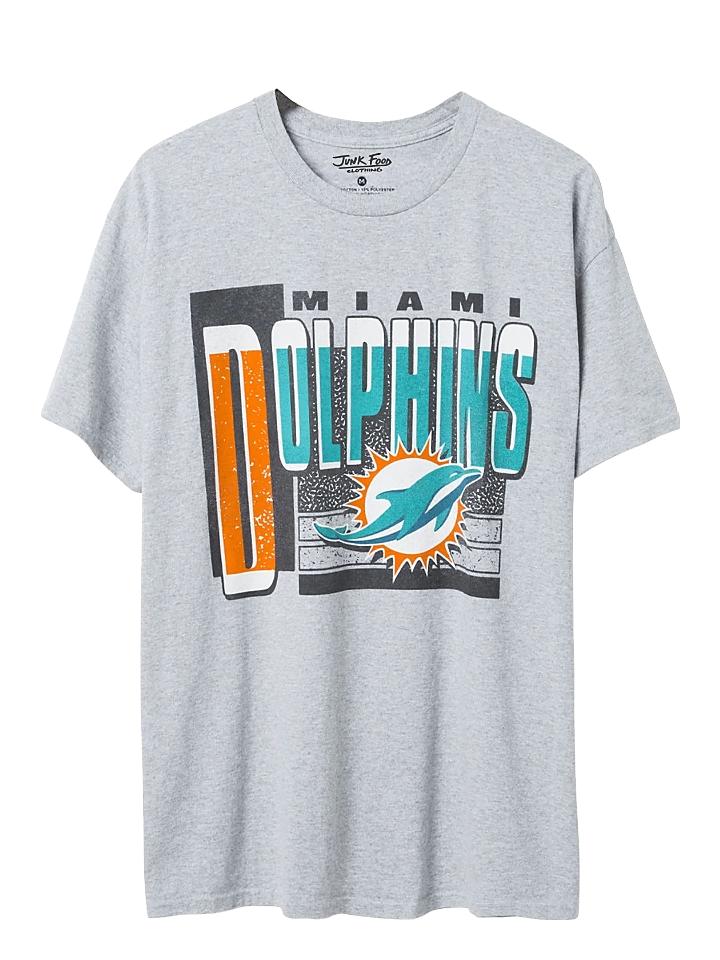 JUNK FOOD CLOTHING unisex nfl miami dolphins complete tee